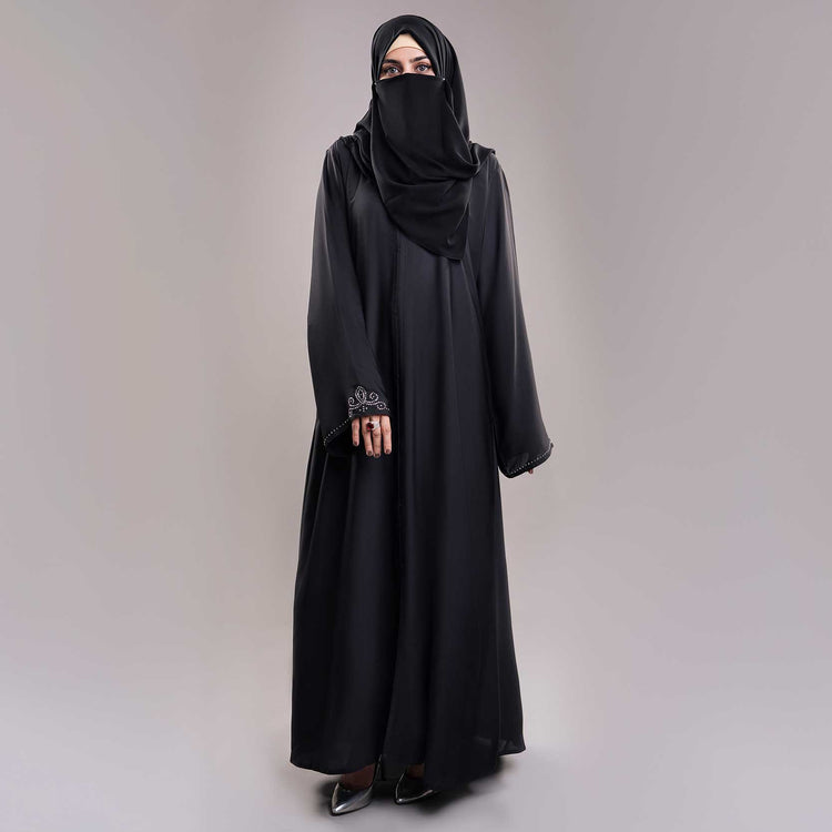 DEEP BLACK ABAYA(PR998) – Vohra & Saigol